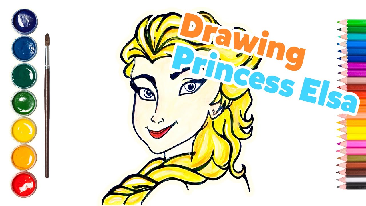 How to Draw Elsa , Hair Down | Disney Frozen| Artikids - YouTube