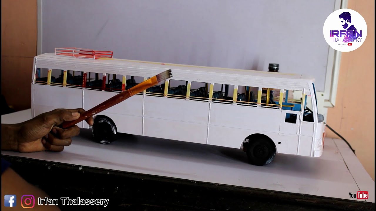Wireles Miniature Bus | Miniature Bus Painting | Irfan Thalassery - YouTube