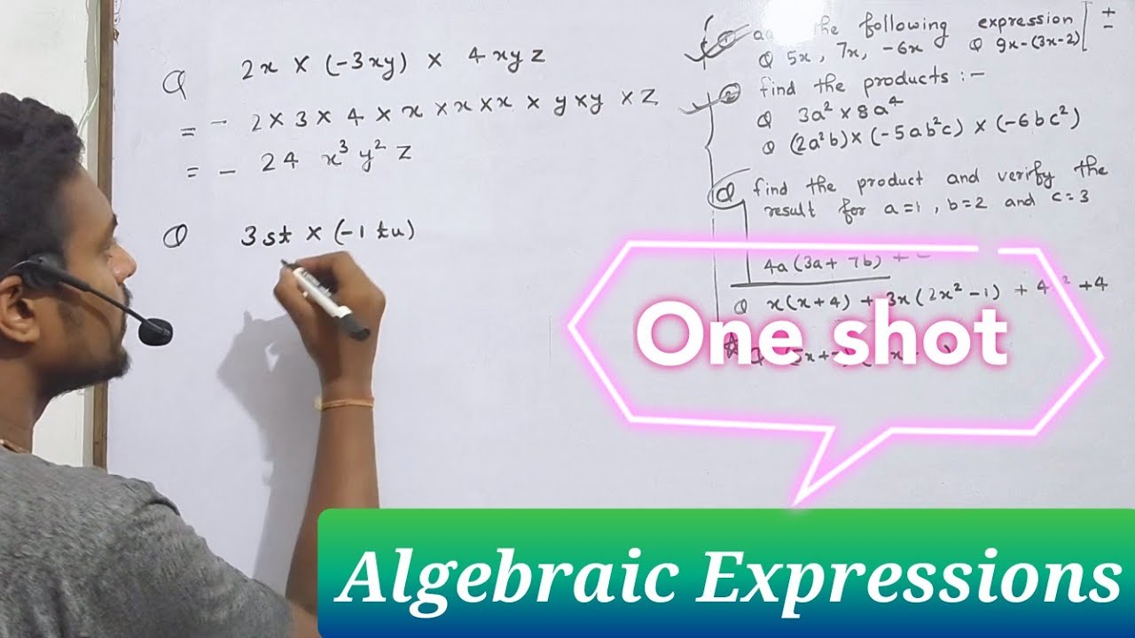 Algebraic Expressions || One shot | Class 7th #educationhelp - YouTube