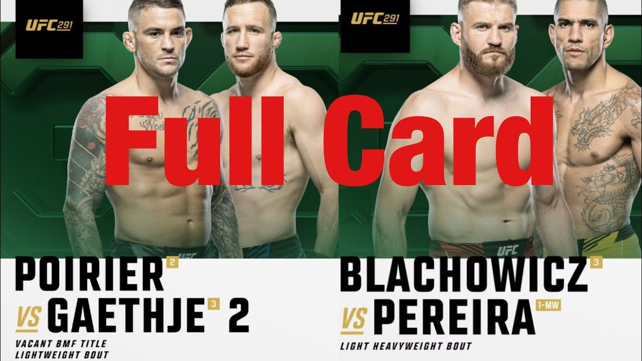UFC 291 Poirier Vs Gaethje 2 Full Card Prediction - YouTube