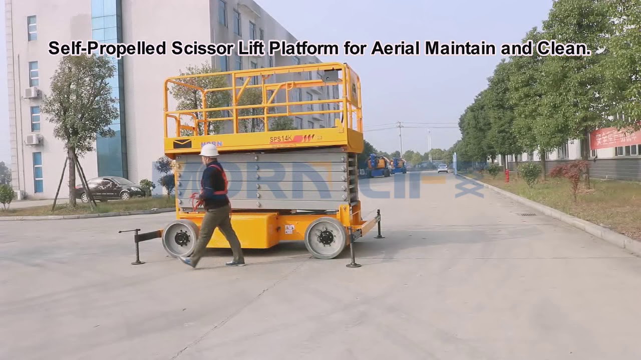 Texting Video of 14m Electric/Self-Propelled Scissor Lift from MORN ...