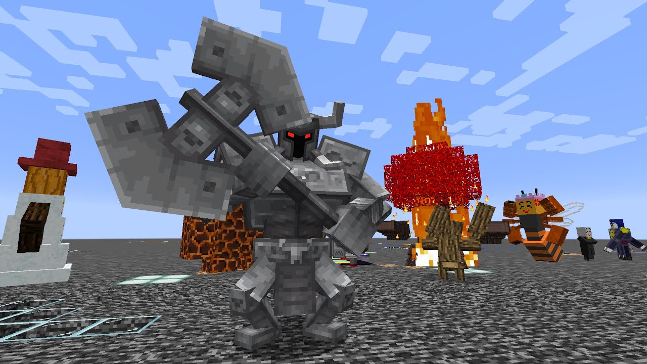 Ferrous Wroughtnaut vs Nikkori Hazard Minecraft Mob Battle - YouTube