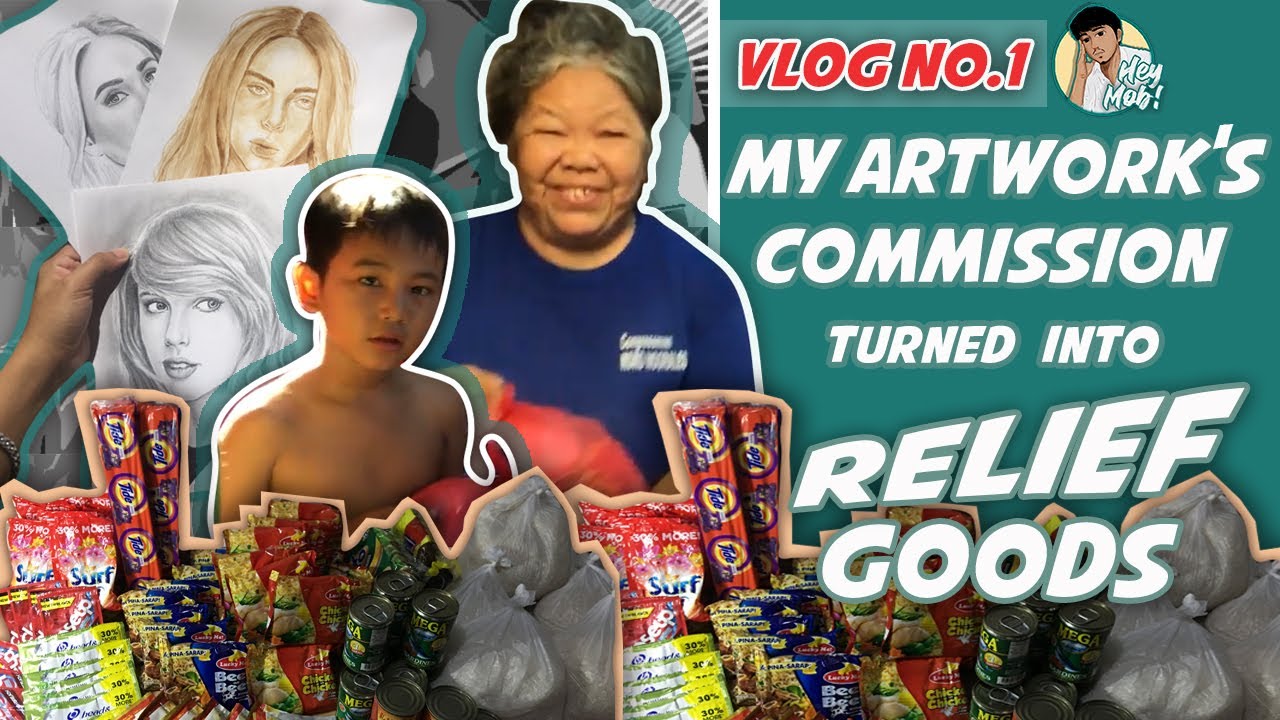 GIVING RELIEF GOODS (out of my artworks' commission) - YouTube