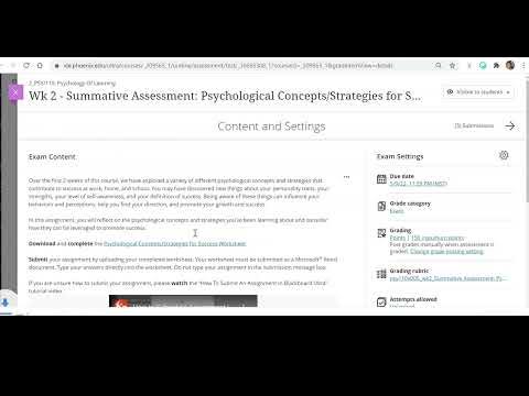 PSY/110 - Week 2 Worksheet - YouTube