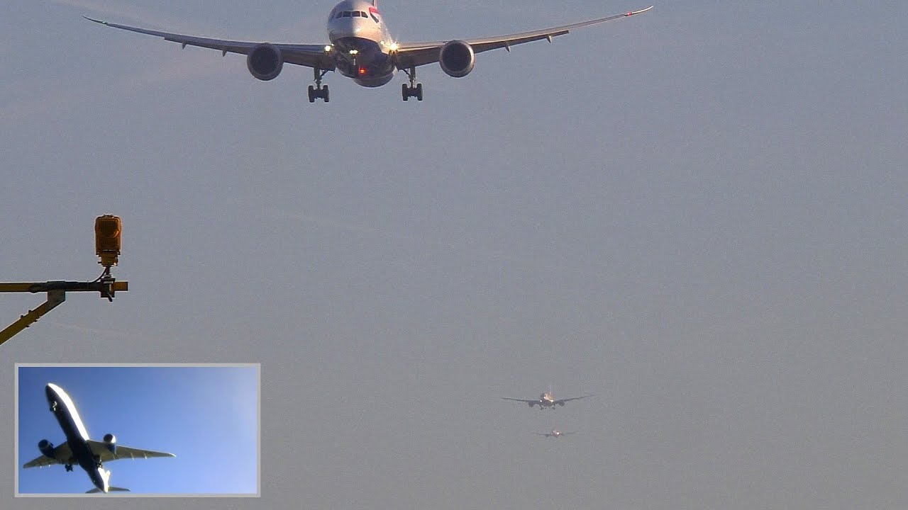 London Heathrow Airport Dual Camera Approach - YouTube