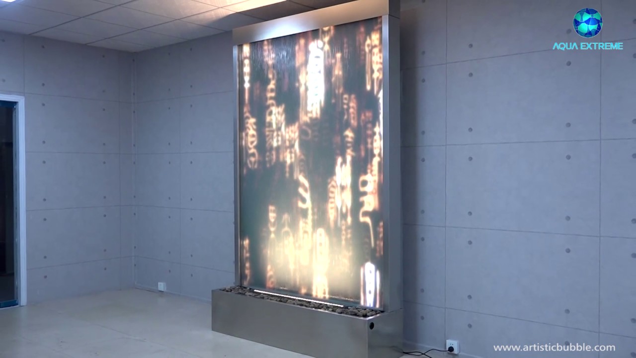 LCD03 Video display water wall for customize all design - YouTube