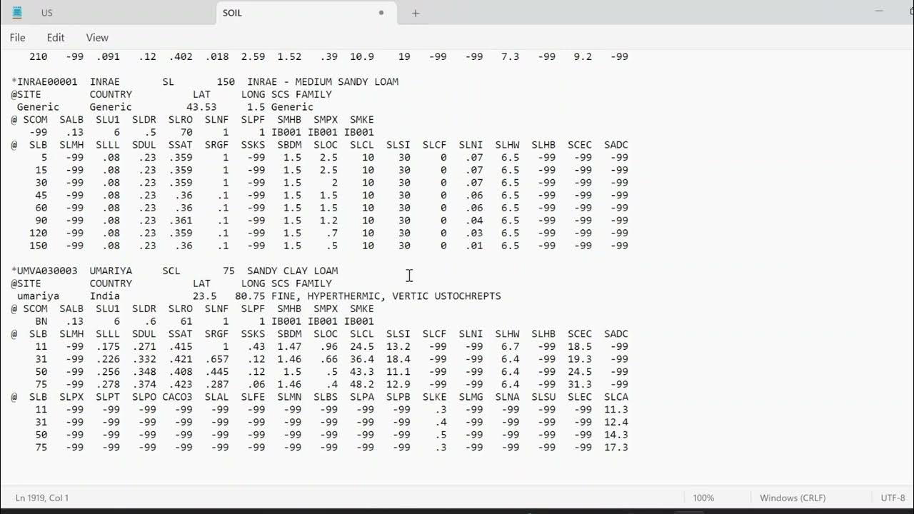 Crafting the Foundation: Soil Data Files with SBUILD in DSSAT 🌱 - YouTube