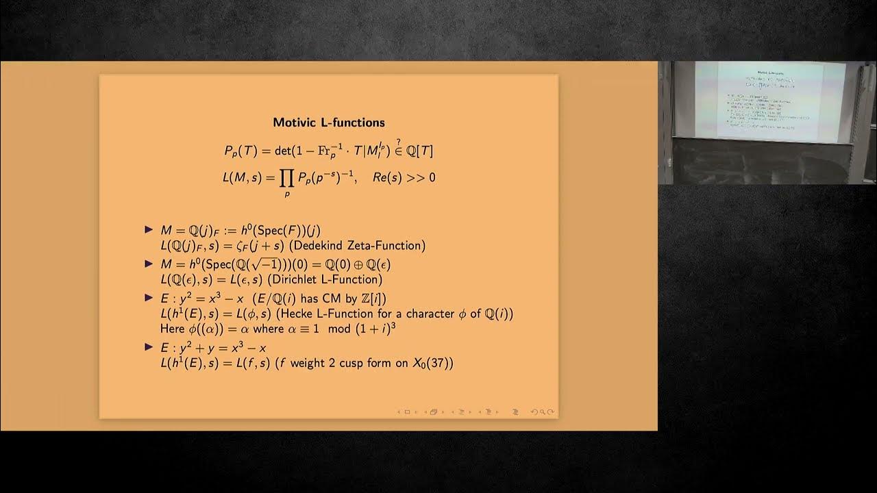 Flach lecture 2: Special values of motivic L-functions II - YouTube