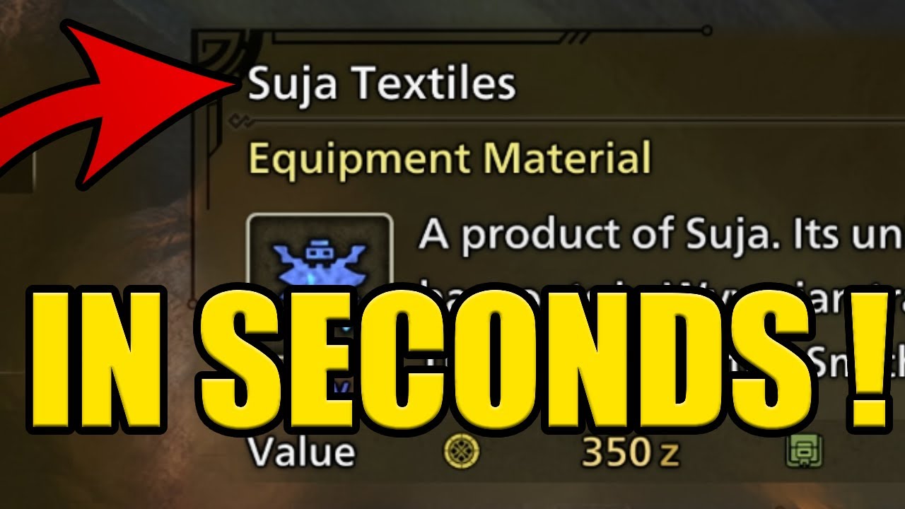WHERE to FIND SUJA TEXTILES in MONSTER HUNTER WILDS - YouTube