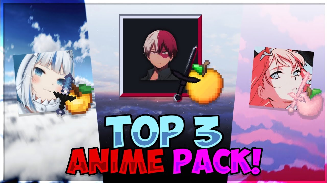 Top 3 Anime PVP Texture Packs For MCPE! - YouTube