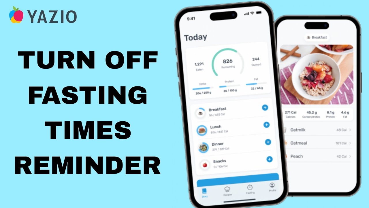 How To Turn Off Fasting Times Reminder On Yazio App - YouTube