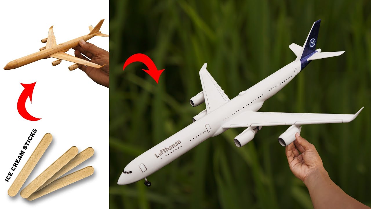 48 hours to build an Airbus A340-600 airplane model - YouTube