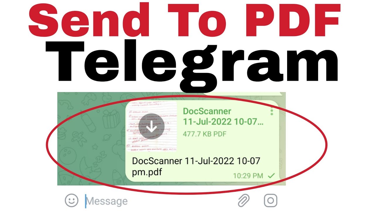 How to send Pdf file in Telegram friend | Telegram par PDF Kaise Send ...