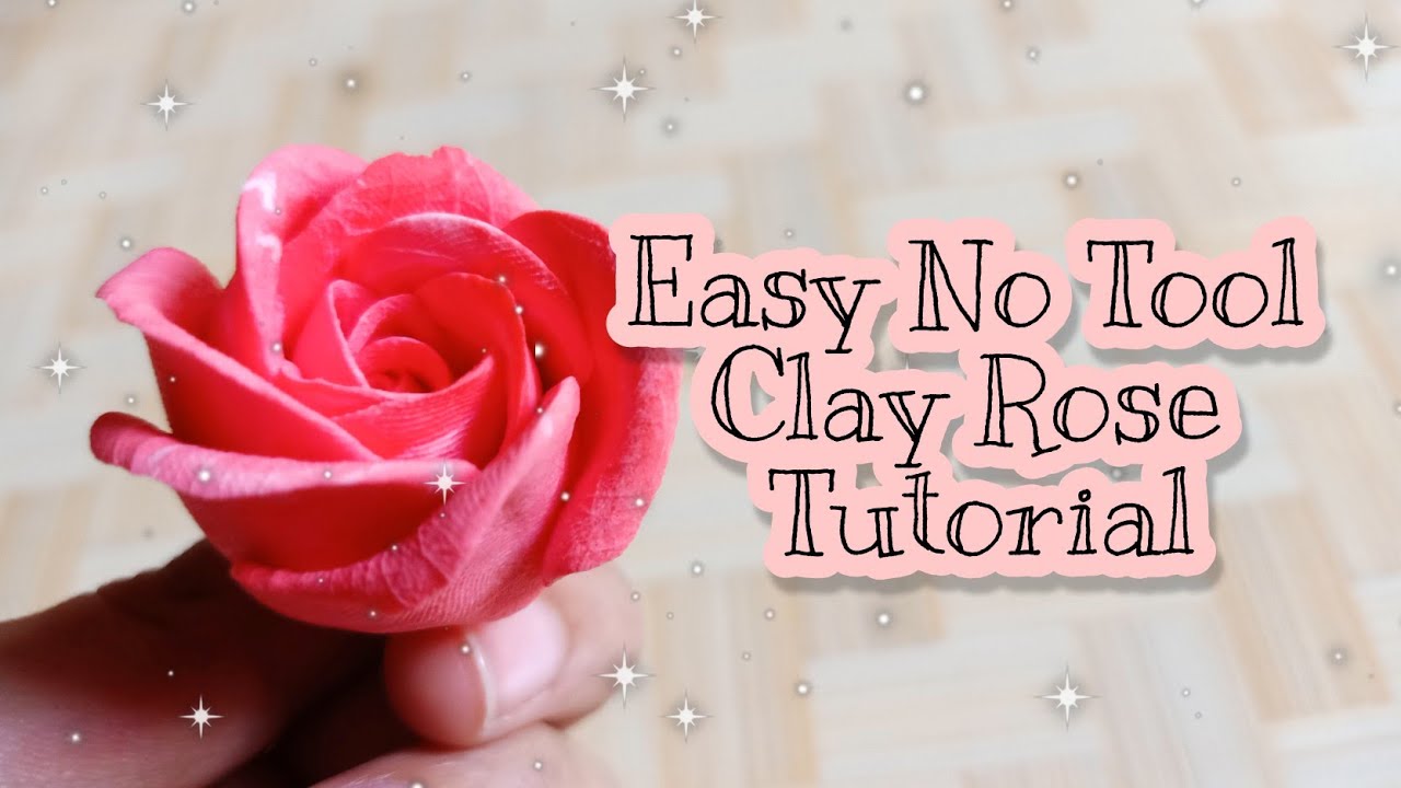 Easy Clay Rose Tutorial | No Tool Clay Rose Making 🌹 - YouTube