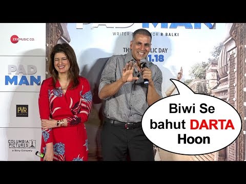 Akshay Kumar Makes FUN Of wife Twinkle Khanna In Public At Padman Promotions