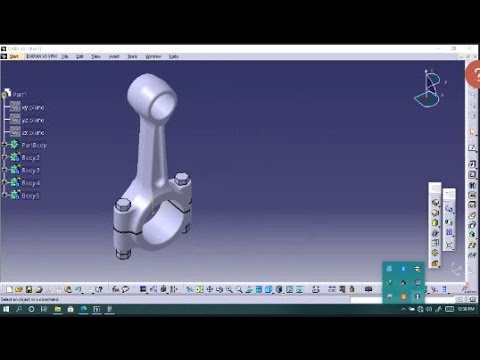 Example 8 Design of Sub Assembly Connecting Rod in Catia V5 - YouTube