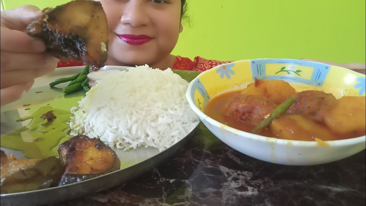 Eating show। Eating channel। Egg curry। Elisha Fish fry - YouTube
