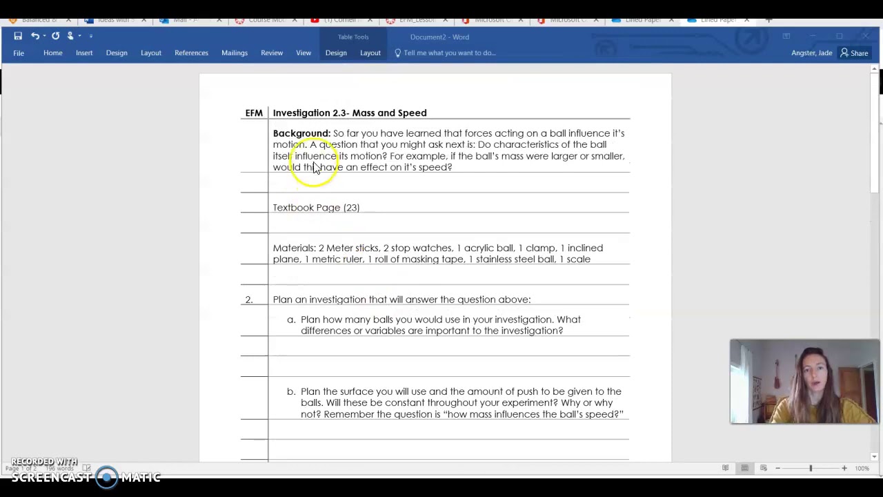 EFM_Investigation 2.3_pre-lab - YouTube