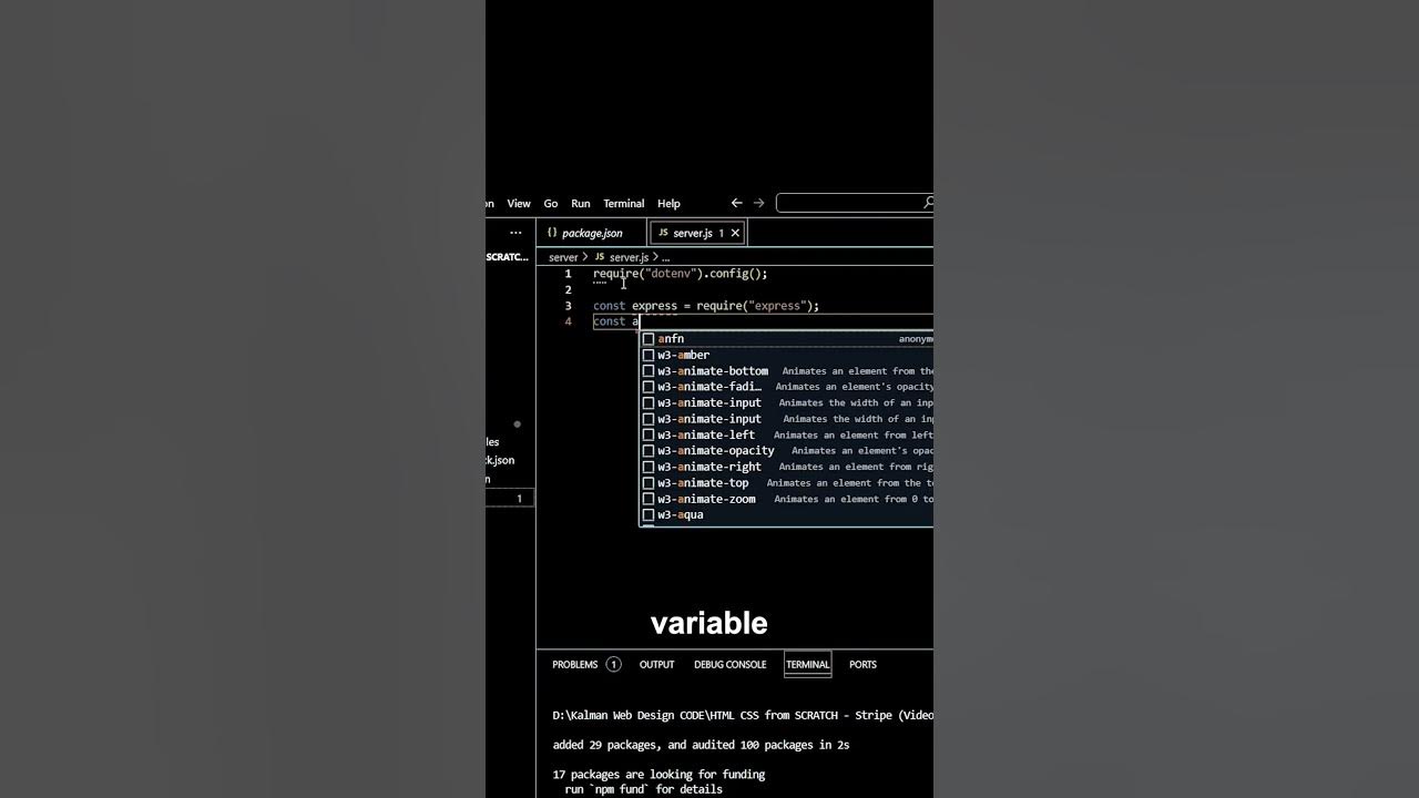 Build Your First Server with Express.js - Ultimate Stripe API & Node JS Tutorial - YouTube