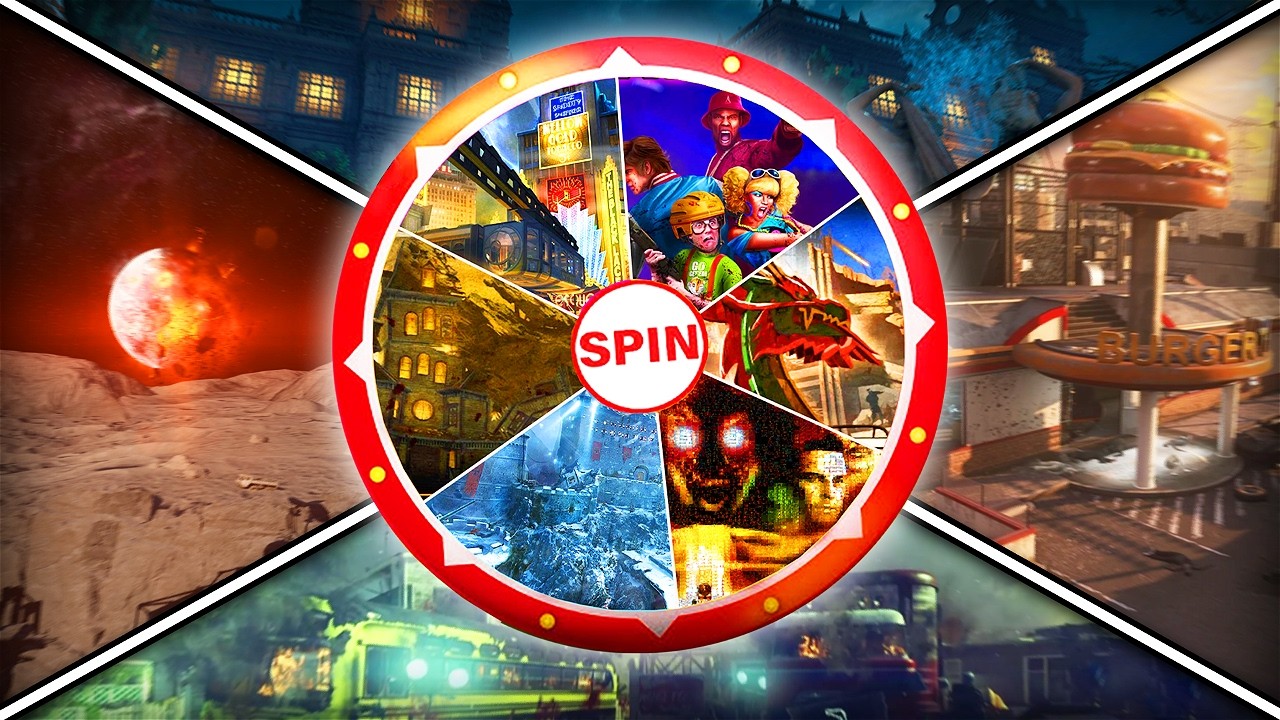 Spin a Wheel, Beat a Random COD Zombies Easter Egg (5 MAPS) - YouTube