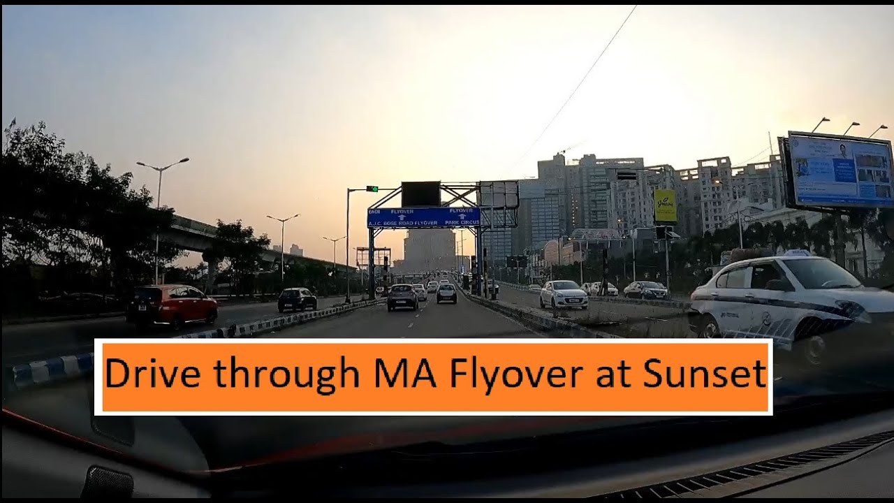 MAA Flyover Kolkata Drive at Sunset - YouTube