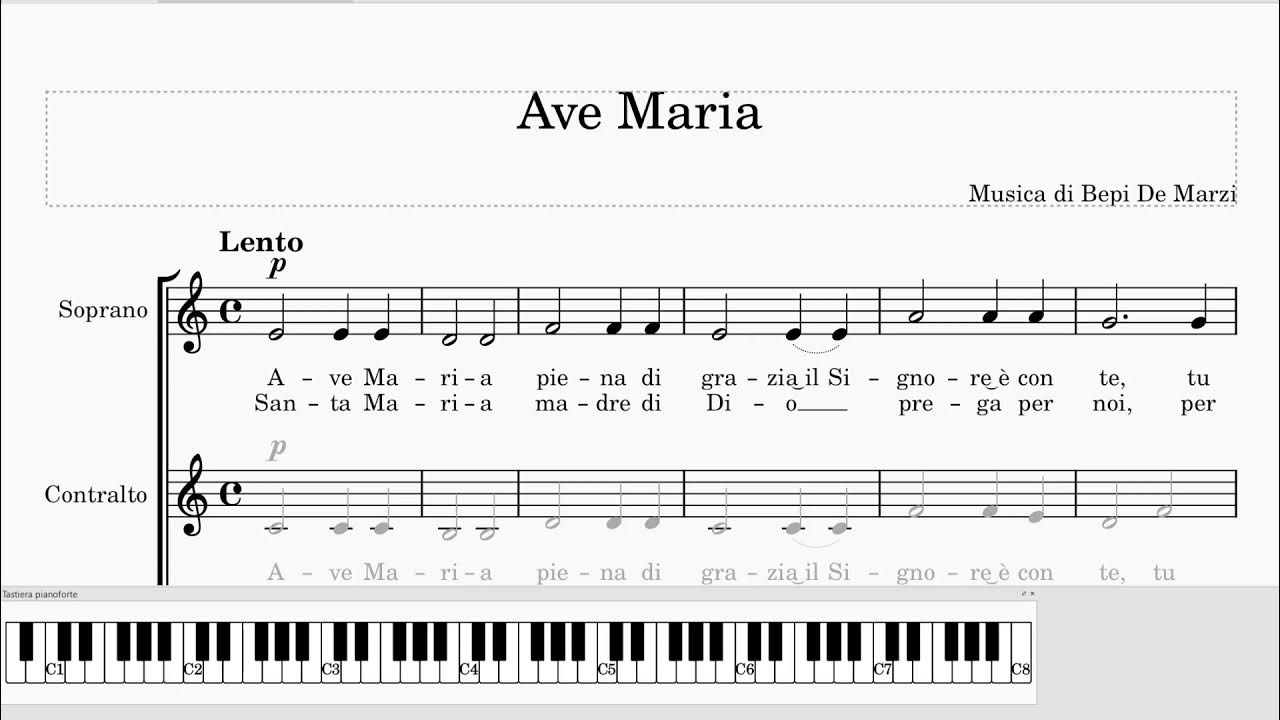 Ave Maria (Bepi De Marzi) - Soprano (SCTB) cantante virtuale - YouTube