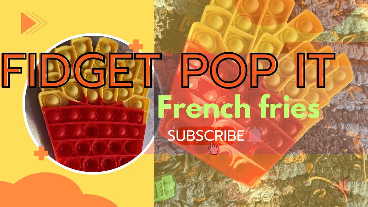 5 Minutes Satisfying French fries pop it Fidget Unboxing || ASMR ...