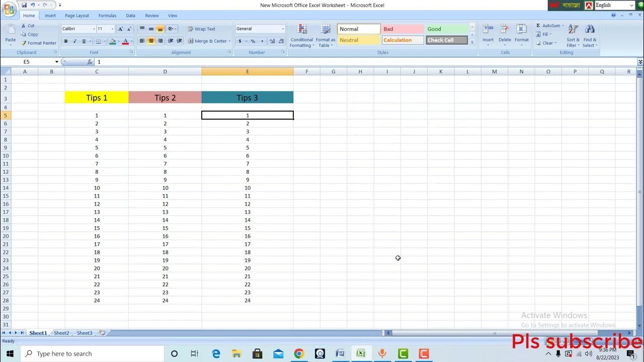 fill series-excel - ms excel tutorial - ms excel - how to fill series - YouTube
