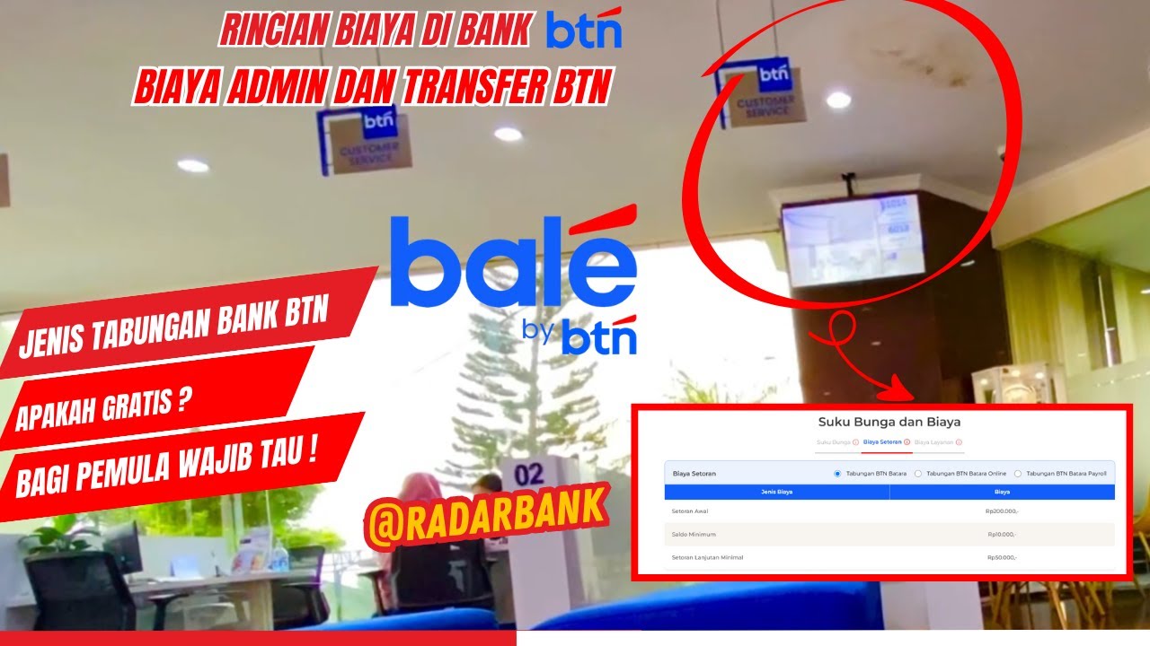 Biaya Admin dan Transfer BTN - YouTube