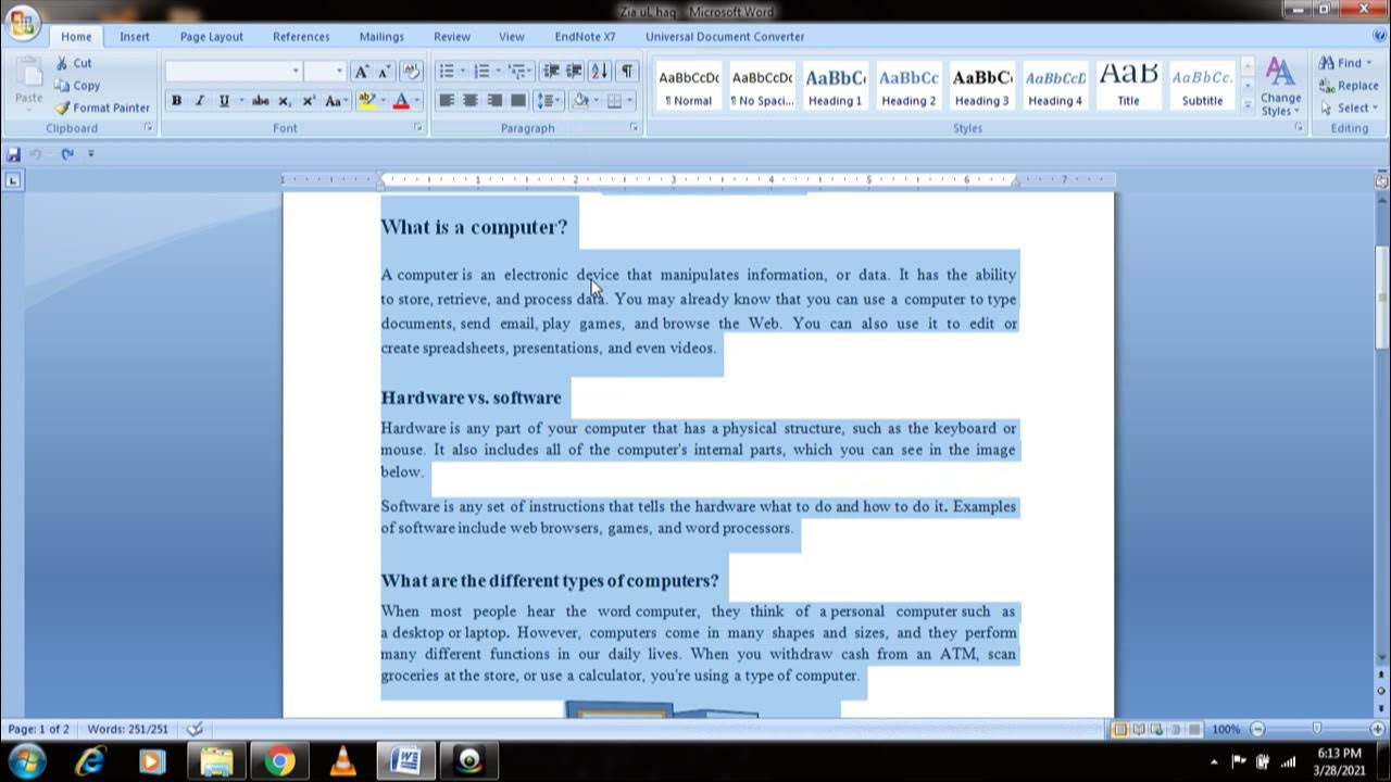Microsoft Word Lecture 4 How we set Bullets, Numbering, and line ...
