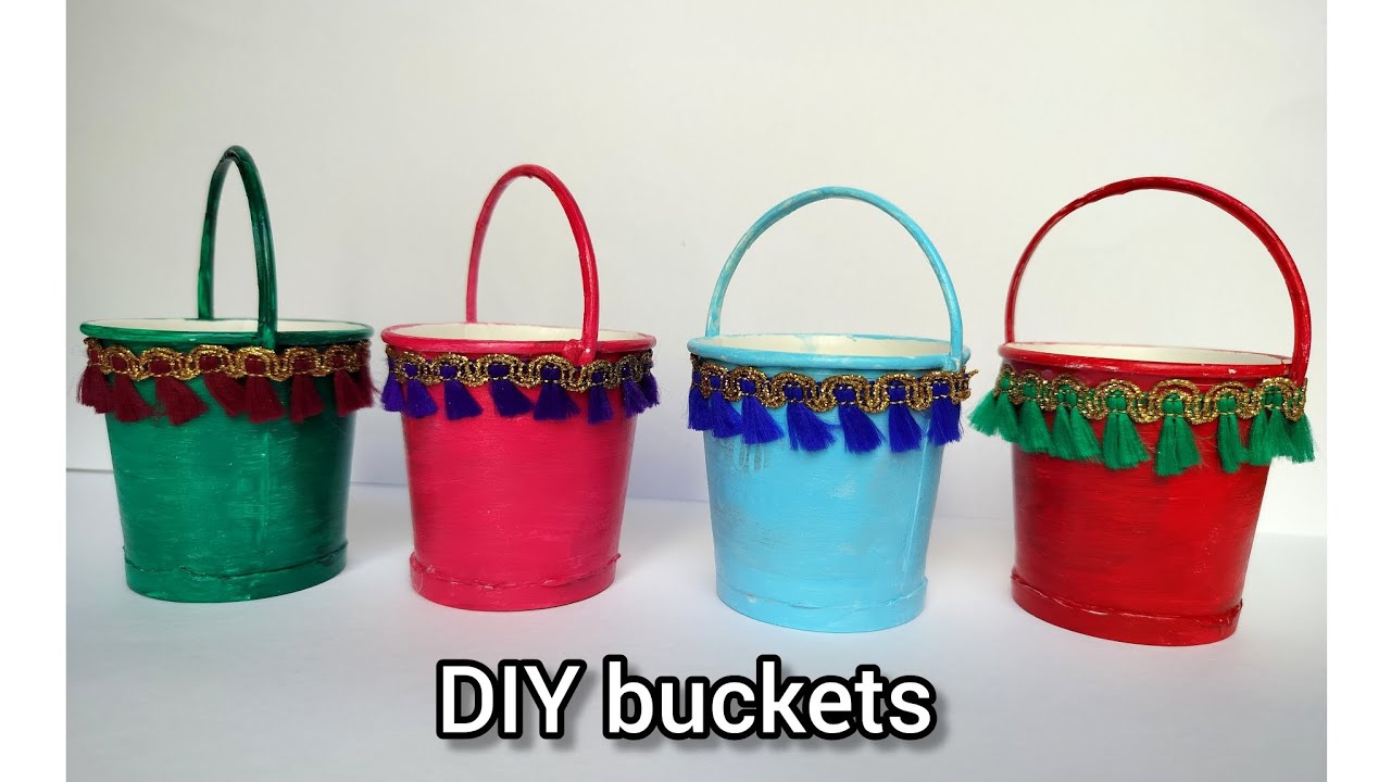 DIY Bucket Paper Craft Tutorial #diy #craft #crafts #papercraft #bucket ...