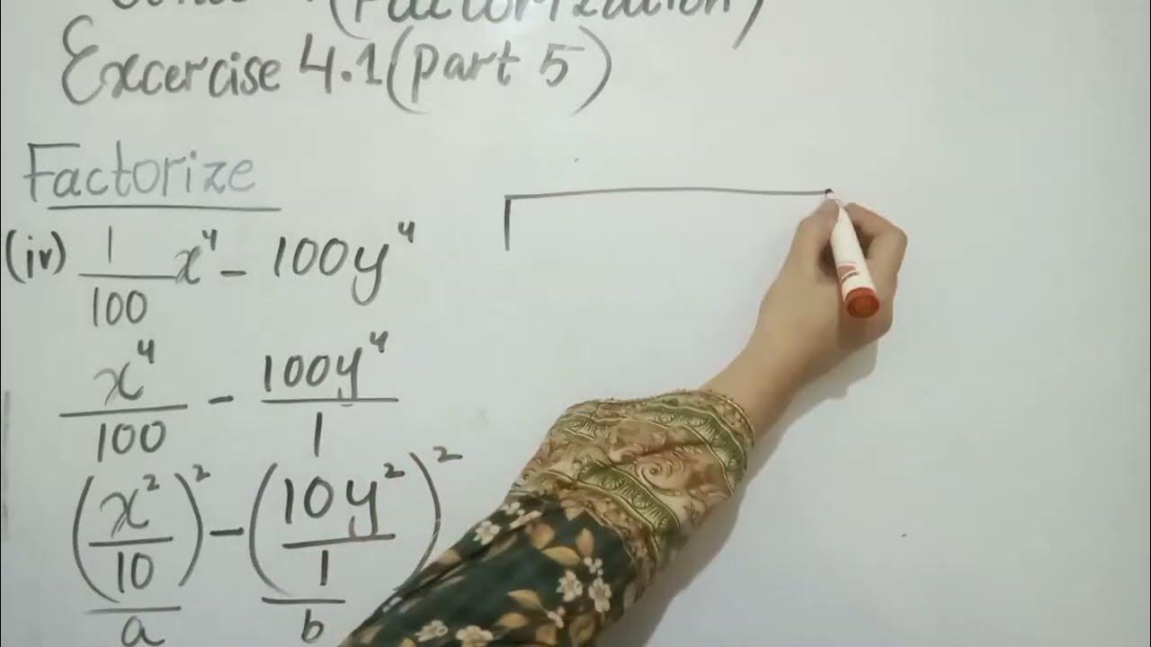 Ex 4 1 Part 5 Unit 4 Factorization Class Ix Sindh Textbook