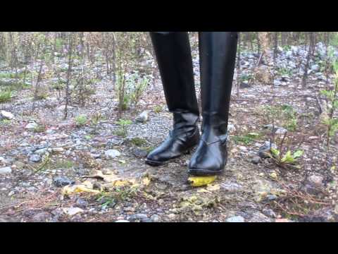 Riding Boots crushing banana