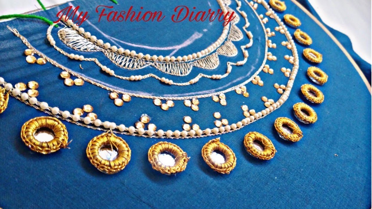 Very beautiful hand work neck design (Easy) for Kurtis & blouse /DIY ...