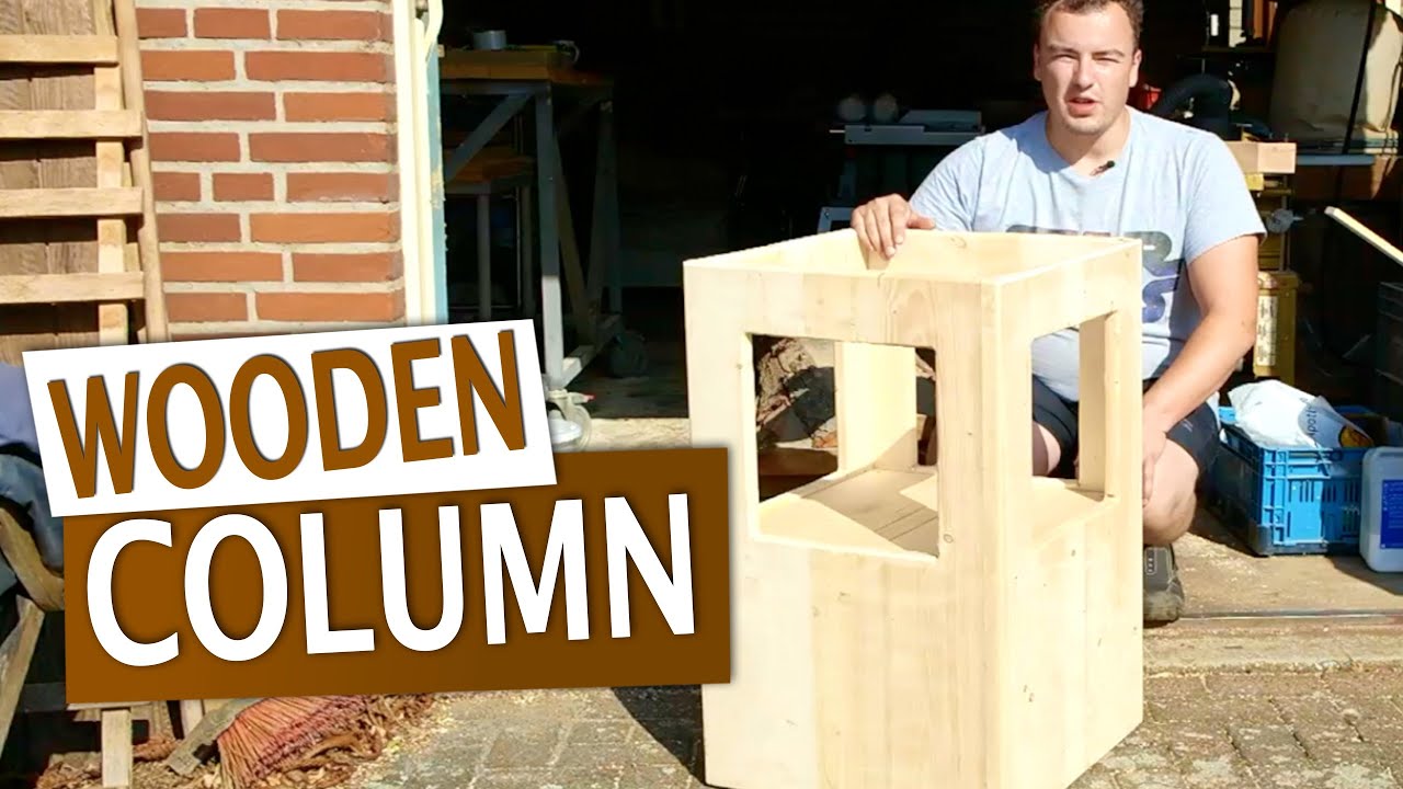 How to make a wooden column for your garden - DIY - YouTube