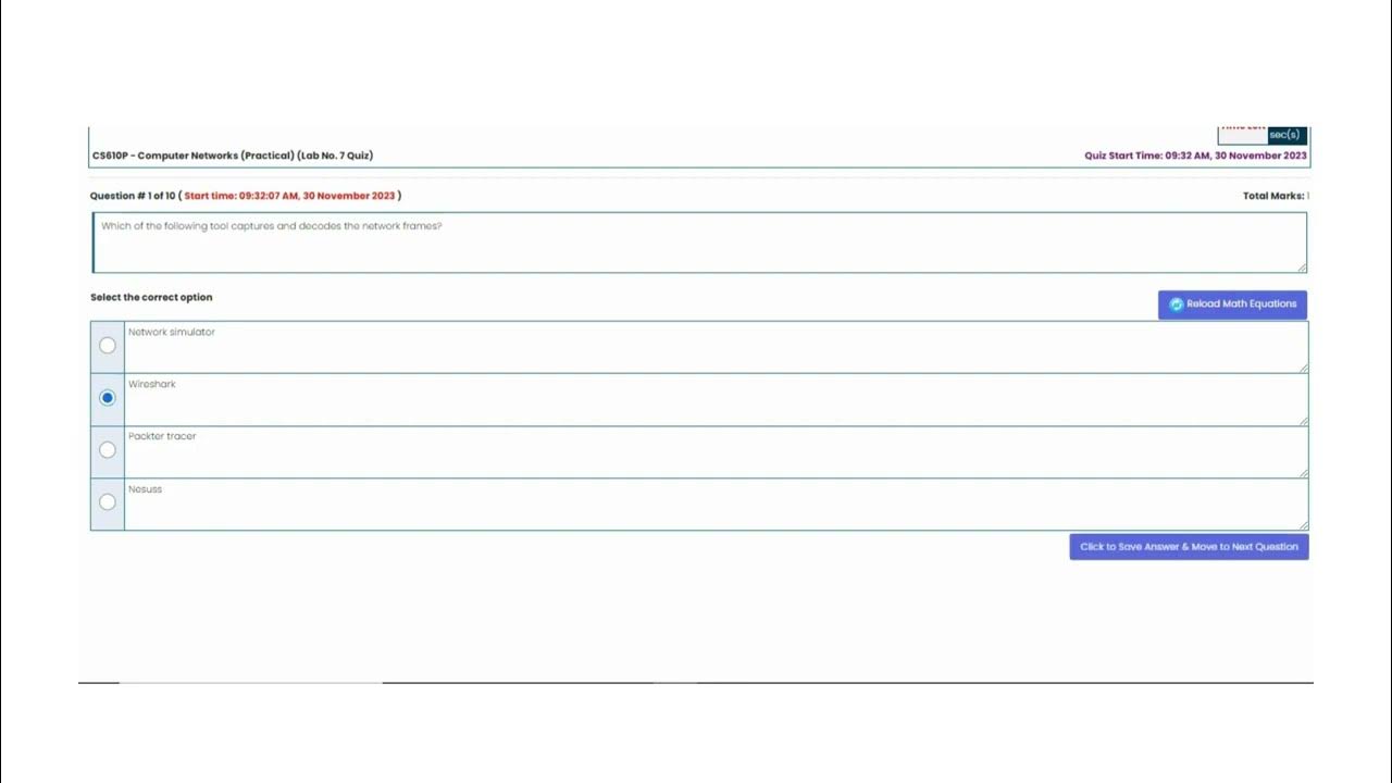 CS610 (Practical) Lab Quiz 7 || CS610P - Computer Networks Practical || Fall 2023 Quiz - YouTube