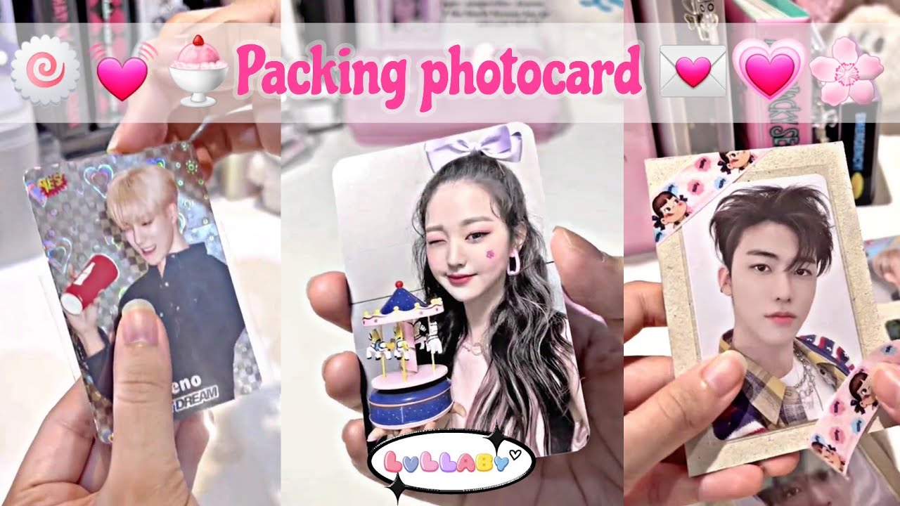 🍥💌🍨💗~ asmr packing photocard kpop | tiktok compilation || lvllaby♡☁ ッ ...