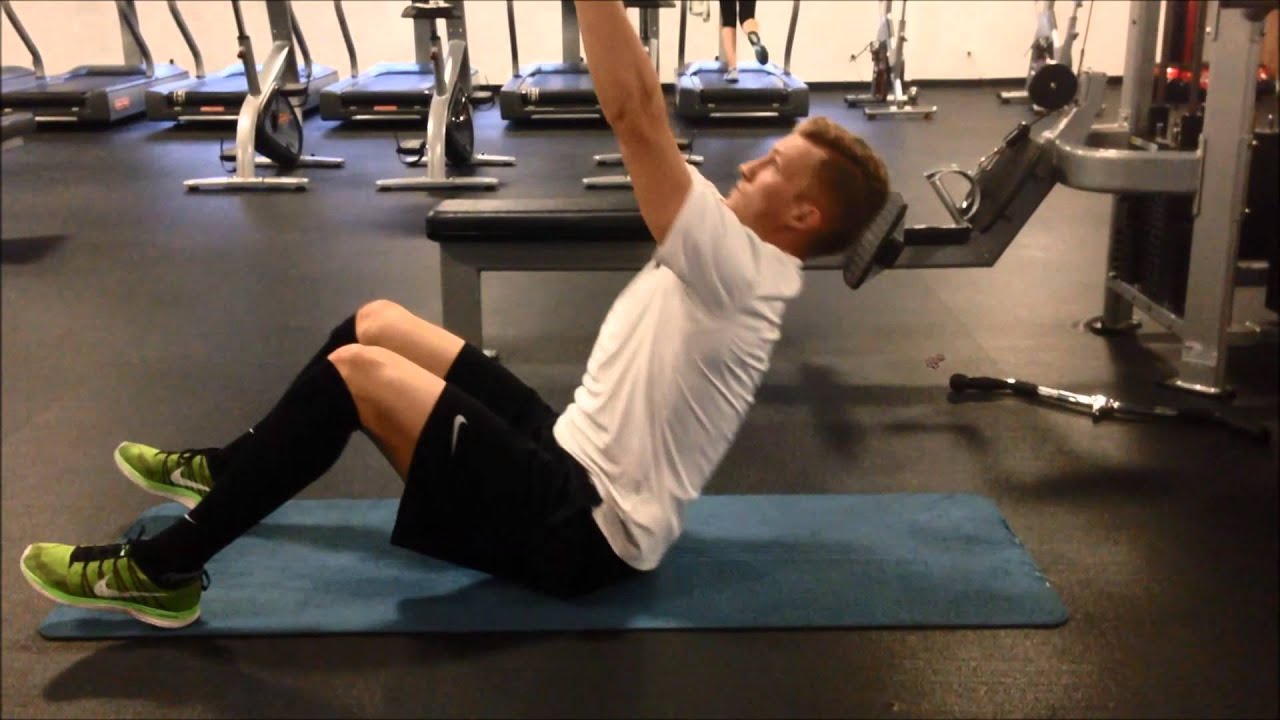 half sit - ups with roll - YouTube