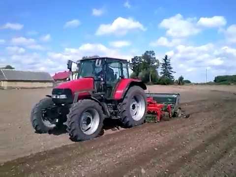 Siew rzepaku Case mx90c +agromasz z hydropakiem - YouTube