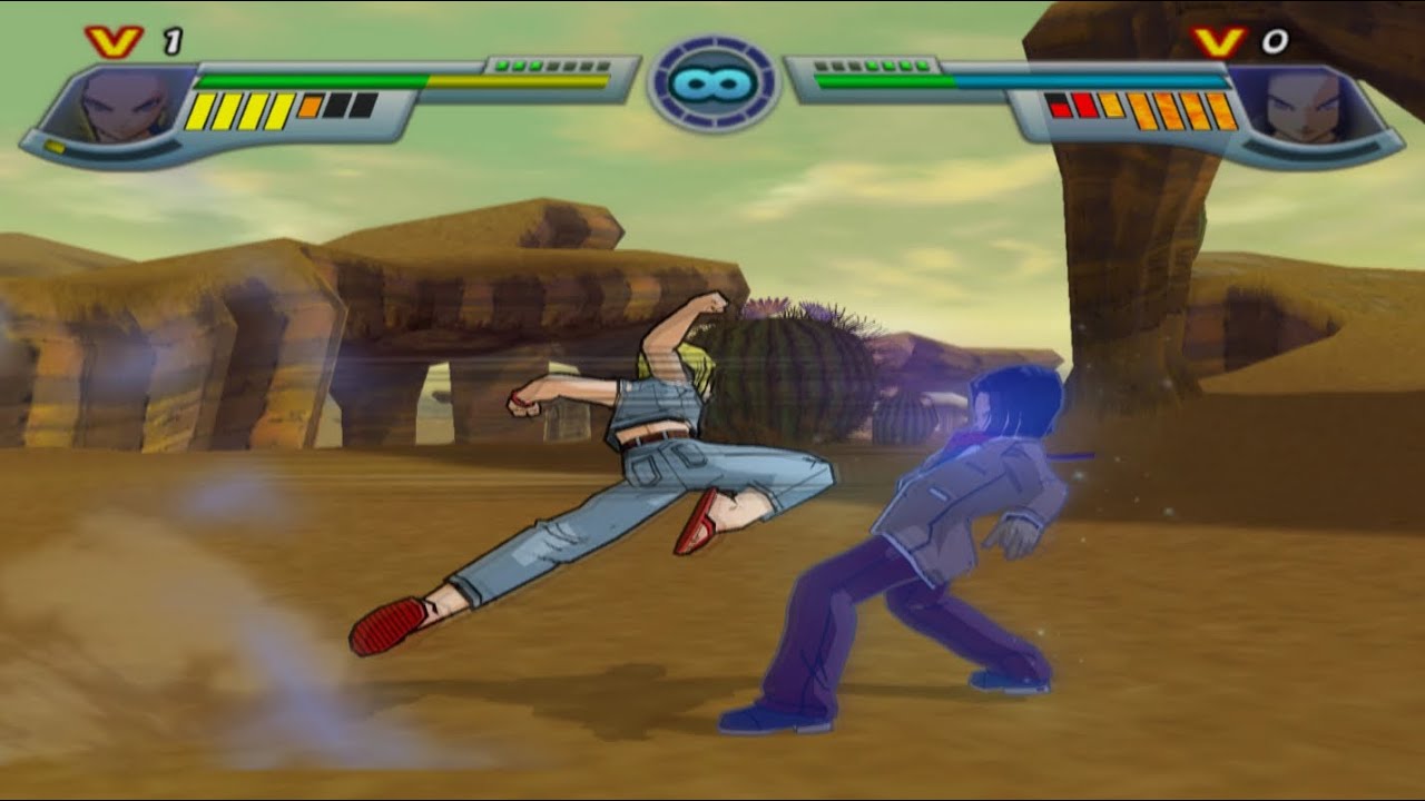 DBZ Infinite World - Android 18 vs Android 17 - YouTube