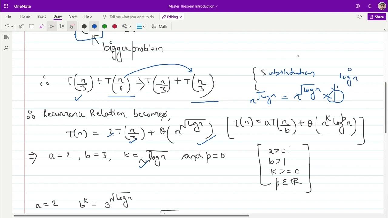 Algorithms Analysis and Design: Master's Theorem - Practice Problem 4 ...