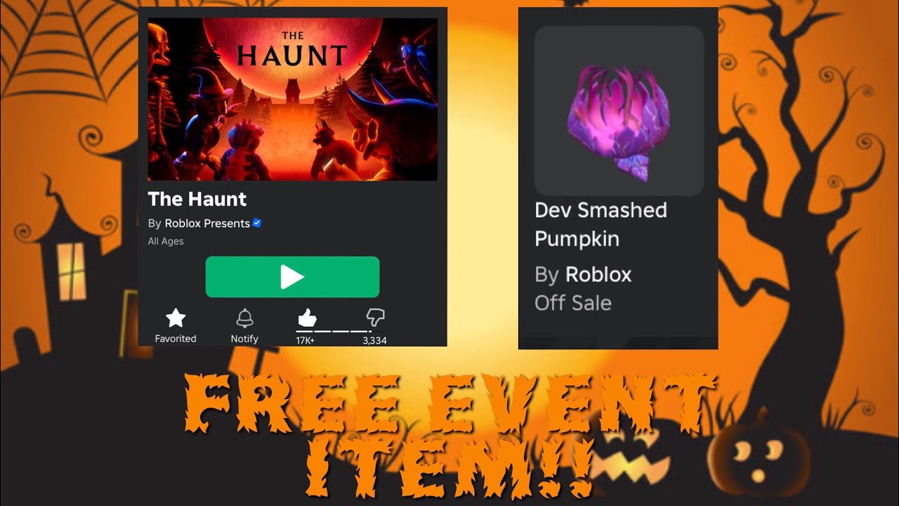 (THE HAUNT EVENT) Getting Dev Smashed Pumpkin Free Event Item in Roblox ...