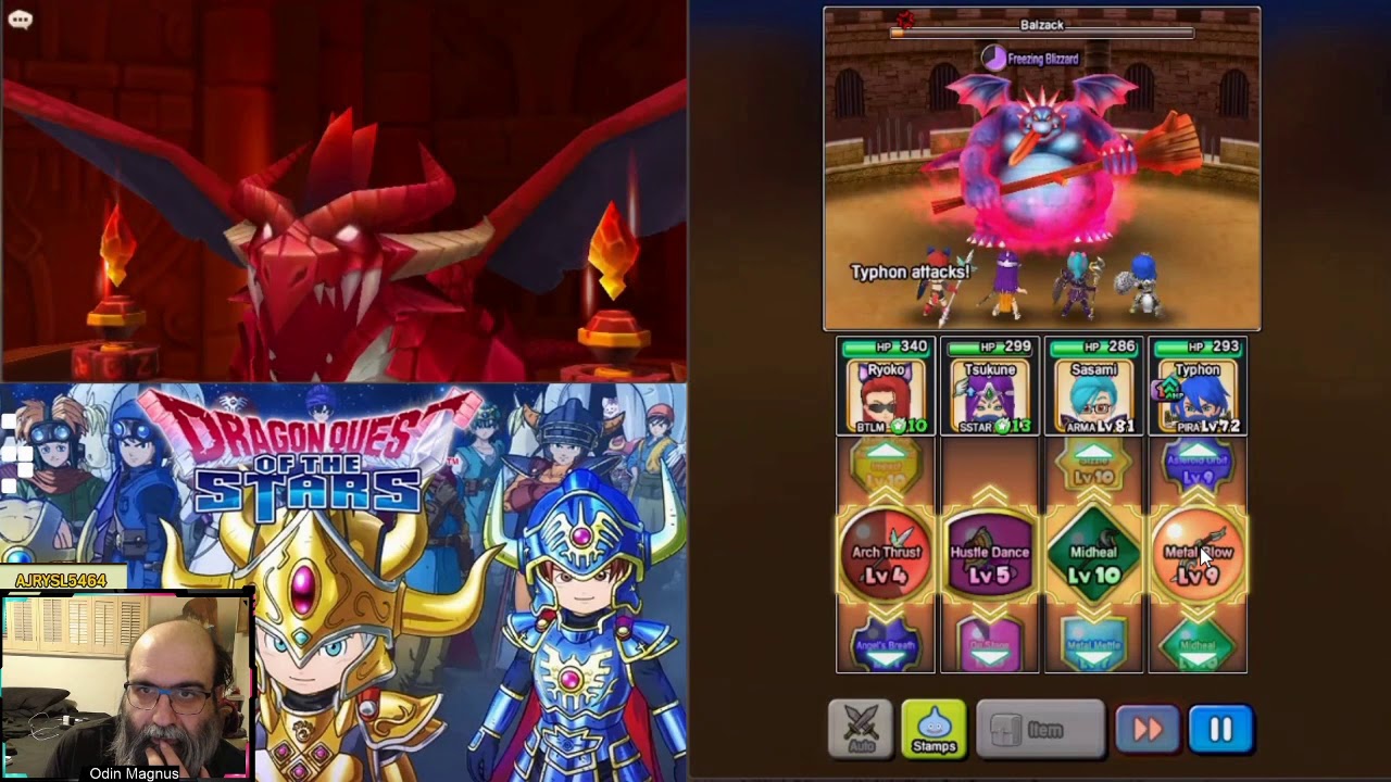 Dragon Quest of the Stars, DQ4 Boss battles and summons - YouTube