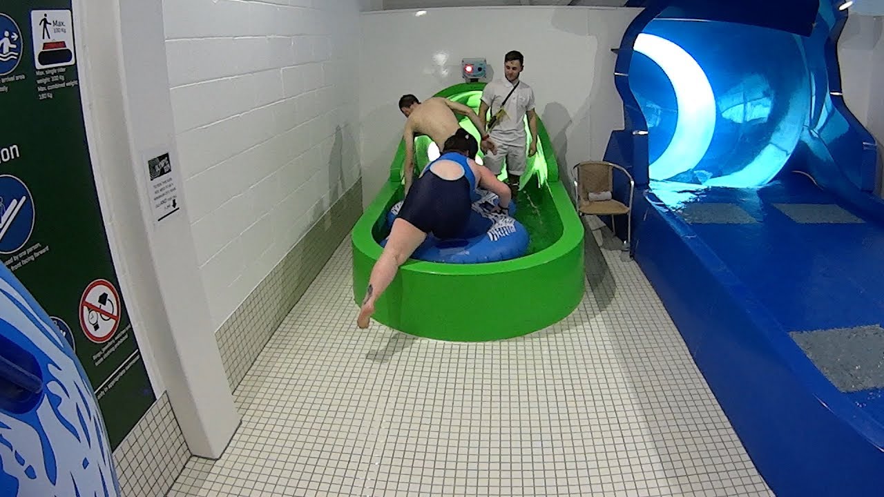 Strange Olympic Run Water Slide at Alpamare Scarborough - YouTube