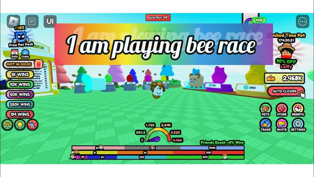 so today I am playing roblox/bee race - YouTube