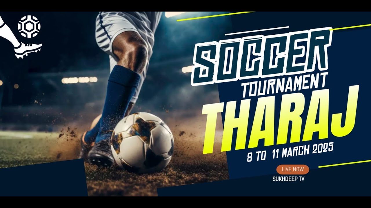 🔴(LIVE) Pind Tharaj ( Moga ) Football Cup 09 March 2025 - YouTube