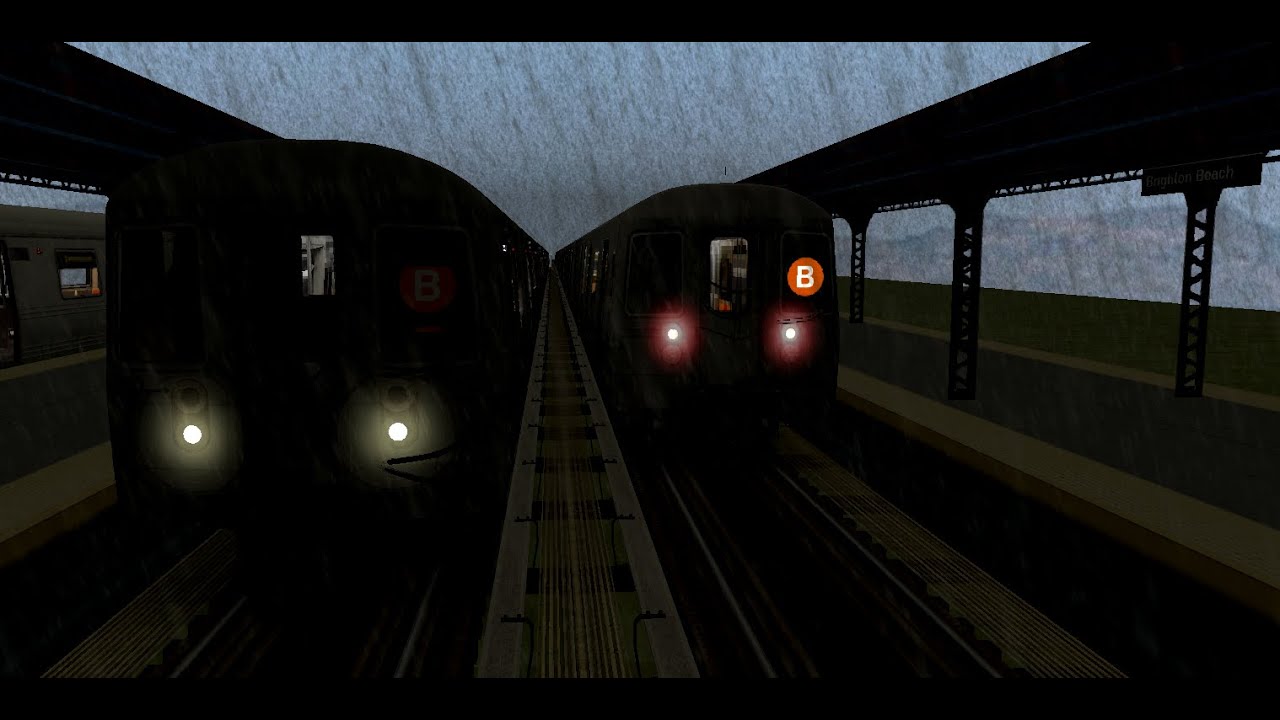 NYCT-B {R68} brighton beach to 145 street.. late night - YouTube