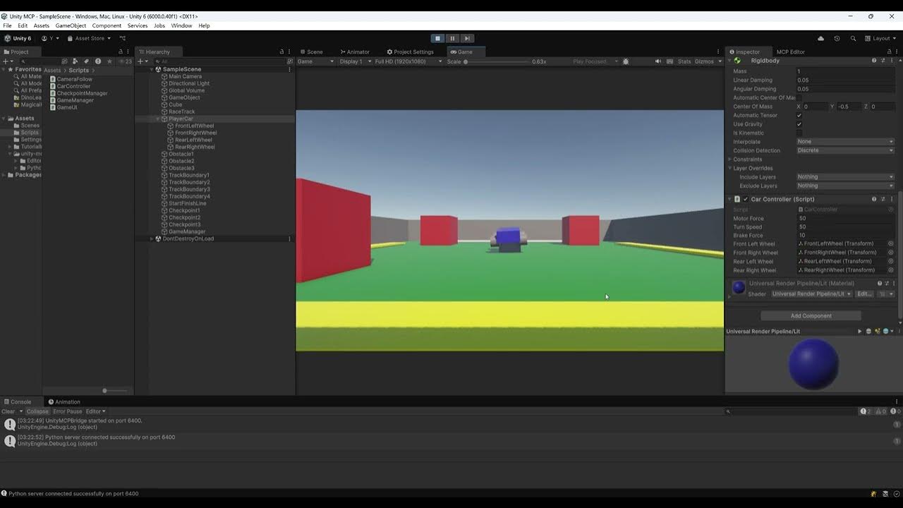 Unity MCP - Car Racing Game - YouTube