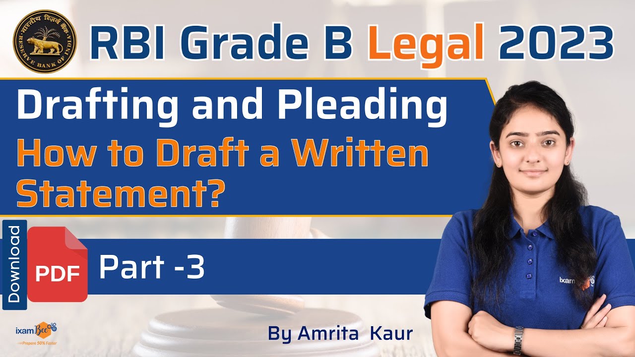 How to Draft a Written Statement? | Learn Legal Drafting and Pleading ...