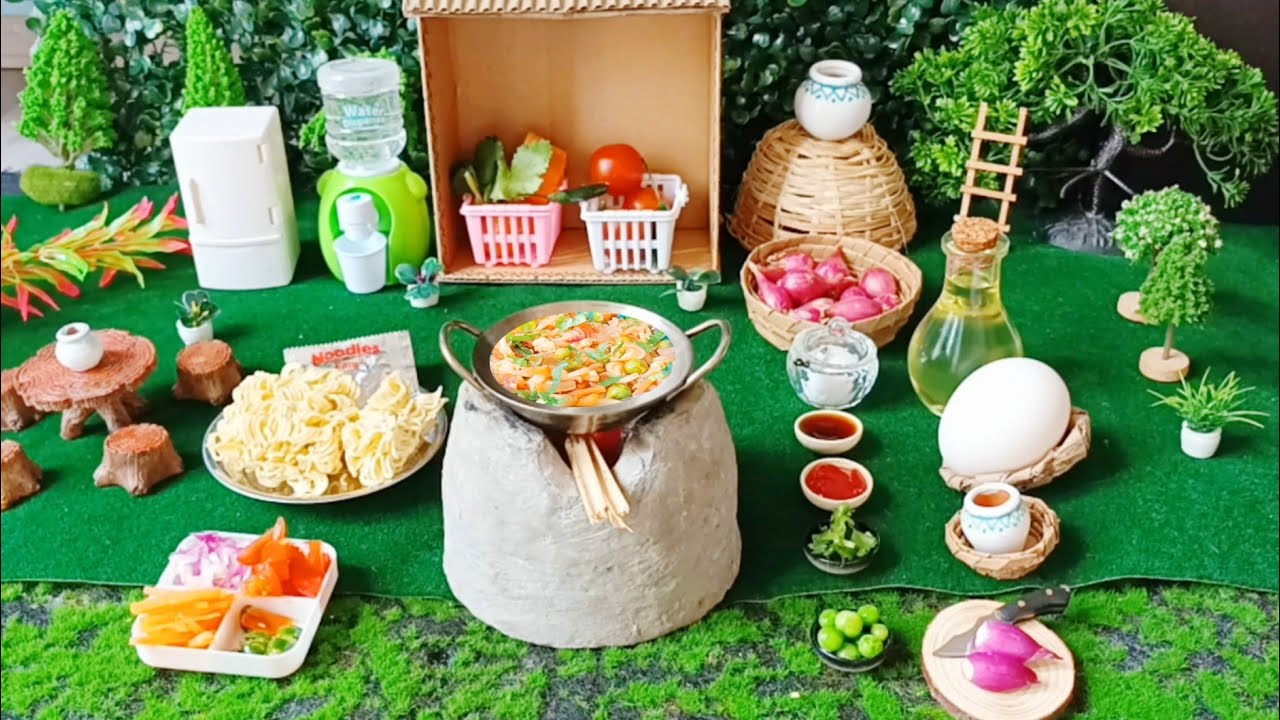 Miniature Juicy Maggi Recipe 🍜|| How to make Tasty Maggi || Noodles ...